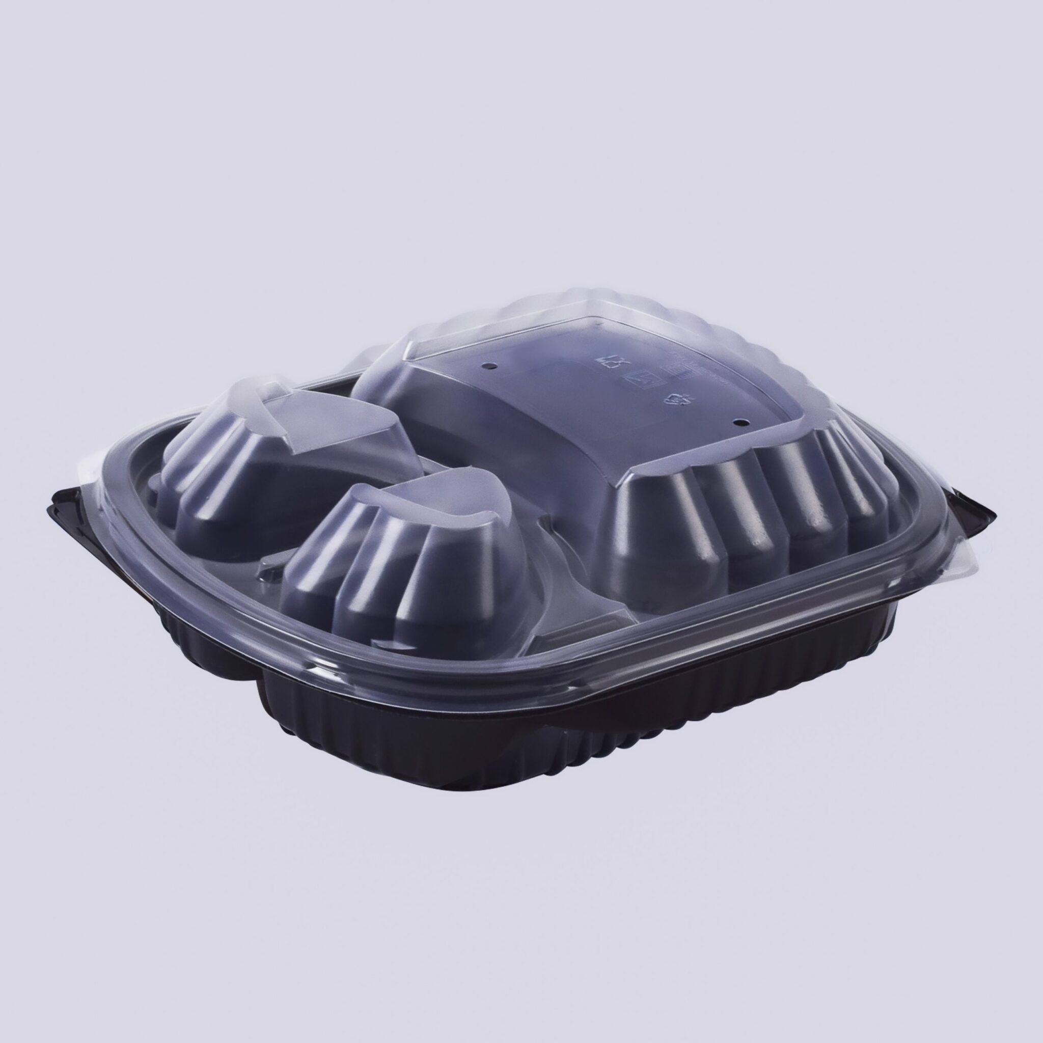 Small Meal Plate - 3 Compartments - Black - UPack Egypt